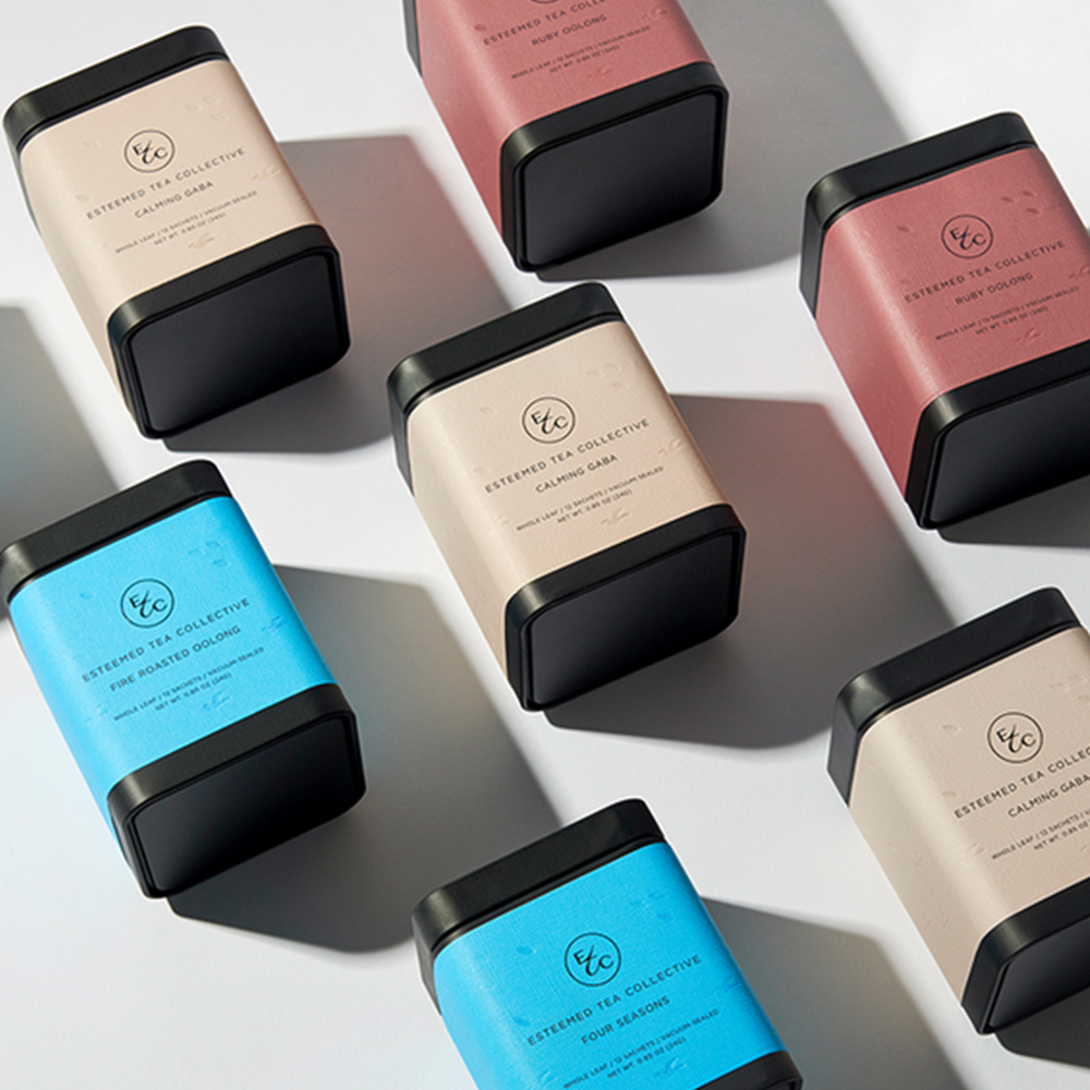 Square Tea Tins With Custom Sticker Label - Gift tin box, Tea tin box ...